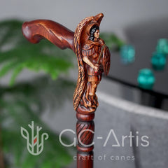 Saint Michael Archangel Wood Carved Walking Stick Cane – GC-Artis ...