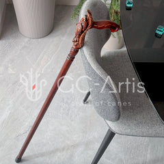 Saint Michael Archangel Wood Carved Walking Stick Cane – GC-Artis ...