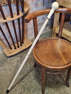 Classic Knob Style walking stick cane unpainted blank with Ball on a t ...