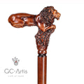 Stylish Wooden Walking Stick Cane - Lion King – GC-Artis Walking Sticks ...