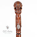 EGYPTIAN SKULL Wooden Walking Stick Cane Ankh Cross – GC-Artis Walking ...