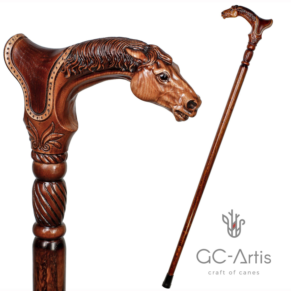 Hand carved Wooden Canes – GC-Artis Walking Sticks Canes