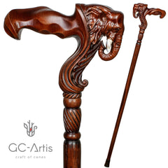 Elephant Wooden Walking Stick Cane GC-Artis – GC-Artis Walking Sticks Canes