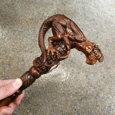 Swamp monster wooden walking stick cane – GC-Artis Walking Sticks Canes