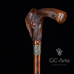 Native American - Indian Chief Wooden walking stick cane – GC-Artis ...