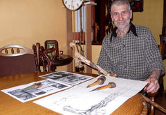 Buffalo Skull & Snake Wooden Cane Walking Stick